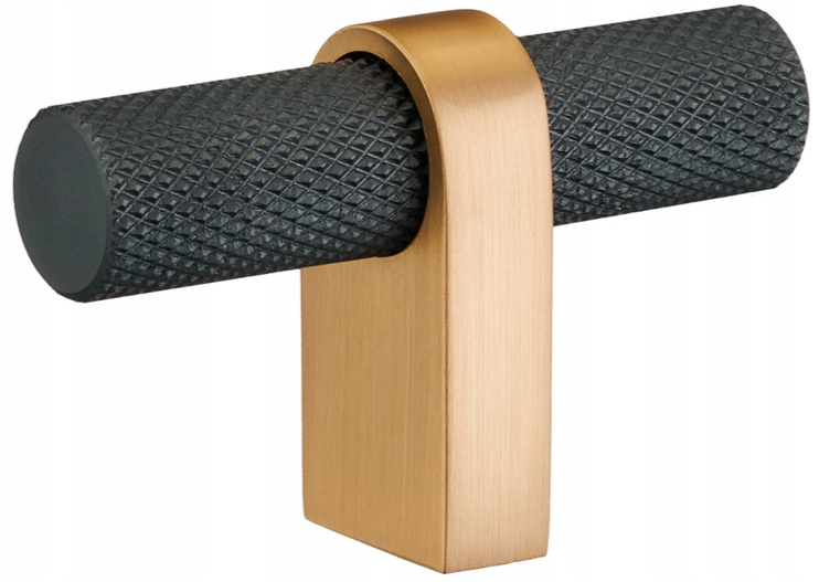 GAŁKA RELING UCHWYT MEBLOWY T-BAR KAPI ZŁOTO SZCZOTKOWANE/SZARY ...