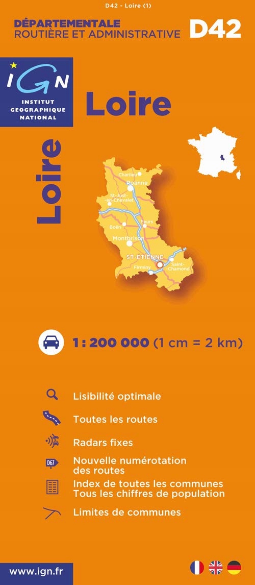 LOIRE LOARA DOLINA LOARY MAPA IGN 1:200 000 - 129.99PLN - Allegro ...