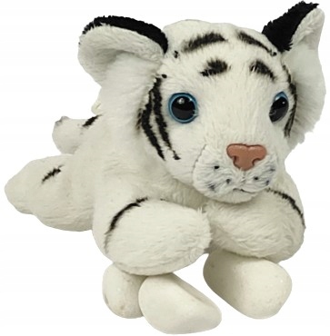 Maskotka Tygrys Biały Leżący Mini Ziki - 14cm (5905965332027) • Cena ...