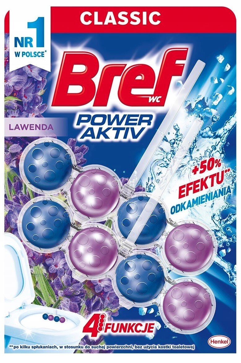 Bref Power Active Lawenda Kostka do WC 2 x 50g 14301951688 - Allegro.pl