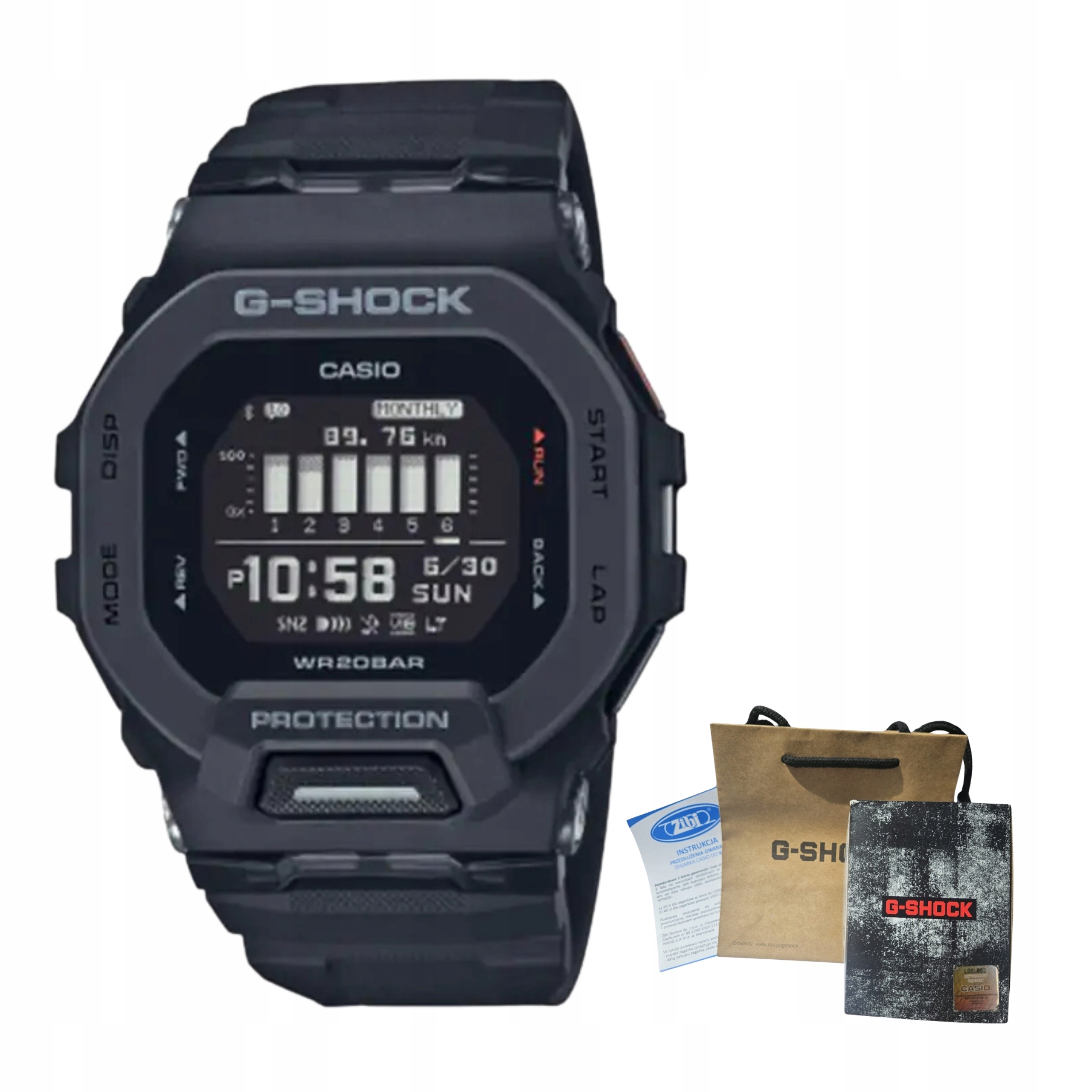 Zegarek Casio G-SHOCK GBD-200-1ER bieganie basen (4549526306273) • Cena ...