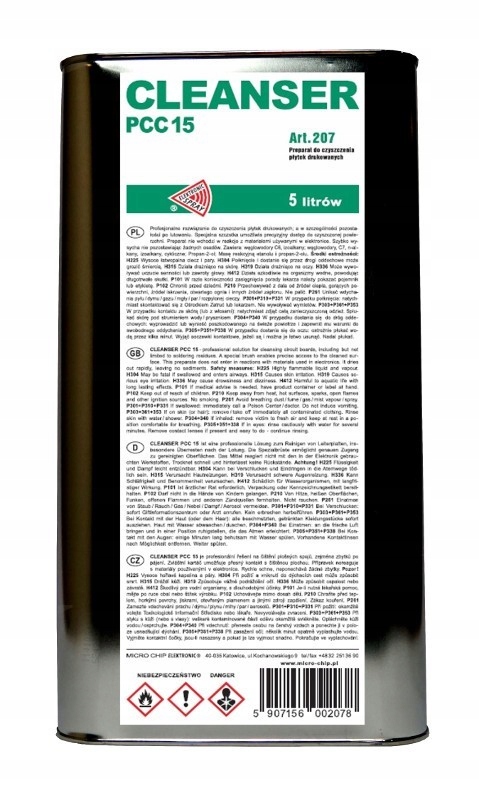 Cleanser PCC 15 5L preparat do czyszczenia płytek - Sklep, Opinie, Cena ...