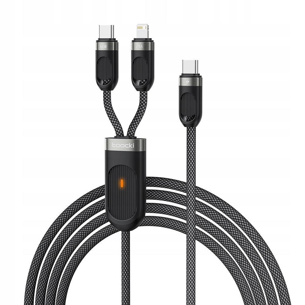 Kabel Toocki USB typ C - USB typ C 1,2 m czarny - Sklep, Opinie, Cena w Allegro