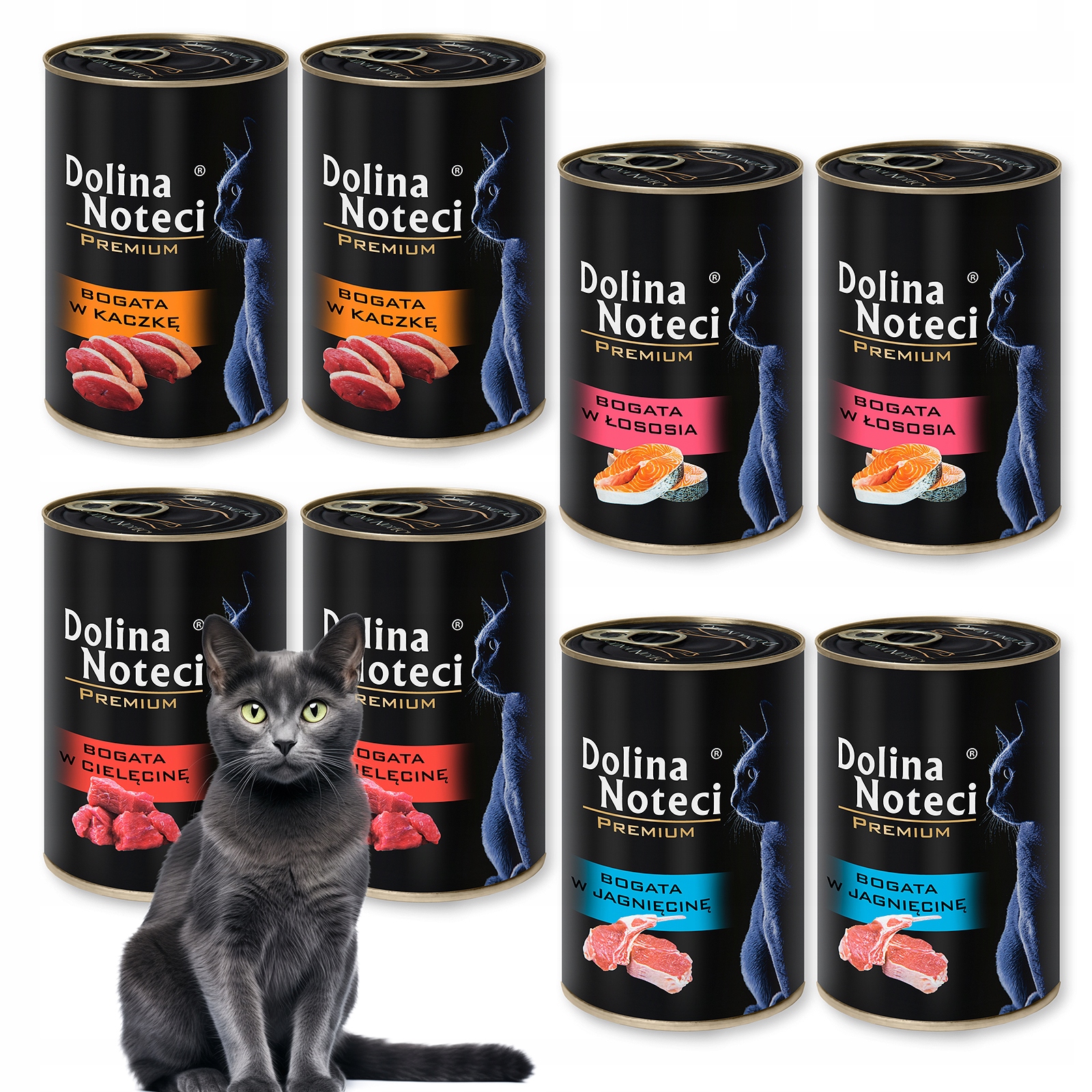 MOKRA KARMA DLA KOTA W GALARETCE DOLINA NOTECI PREMIUM MIX SMAKÓW 8 x 400G (5905718700356 ...