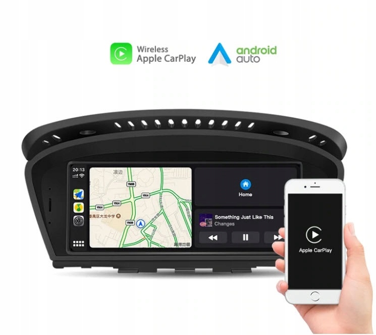 Ekran CARPLAY CIC system do BMW E60 E61 E90 E91 E92 E93 ANDROID AUTO ...