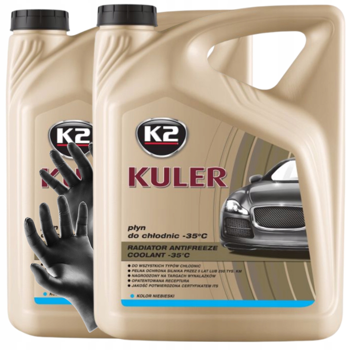 K2 KULER -35°C GOTOWY PŁYN DO CHŁODNIC CHŁODNICZY NIEBIESKI 10L NA ZIMĘ ...