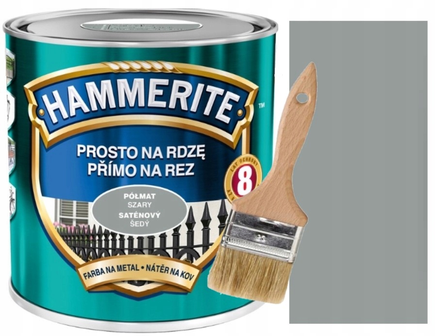 HAMMERITE PROSTO NA RDZE PÓŁMAT SZARY 2,5L + PĘDZ (5011867040677 ...