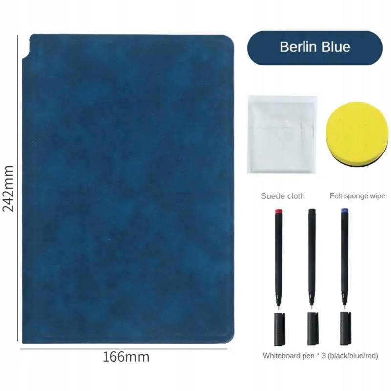Reusable Whiteboard Notebook Leather Memo Free Whiteboard Pen Erasing ...