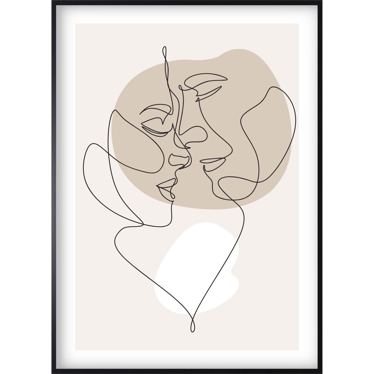 PLAKAT 50x70 OBRAZ KOBIETA MĘŻCZYZNA MIŁOŚĆ RODZINA SERCE PARA LINIA ...