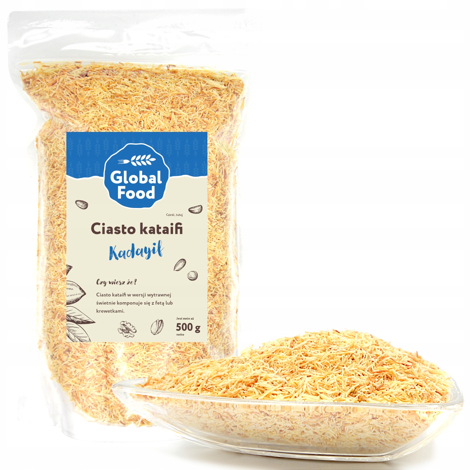 CIASTO KADAYIF KADAIF KATAIFI 500g (0,5 kg) do CZEKOLADY DUBAJSKIEJ ...