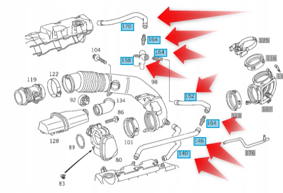 A1120180482 - MERCEDES CLS 500 C219 вентиляция двигателя купить на ...