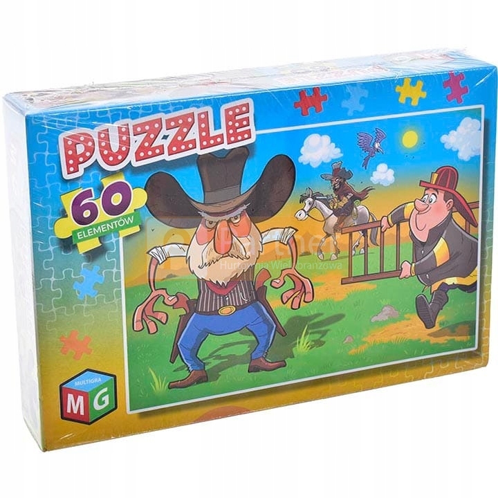 Puzzle 60 el. Kowboje Strażacy Multigra (05906395301881) • Cena, Opinie ...