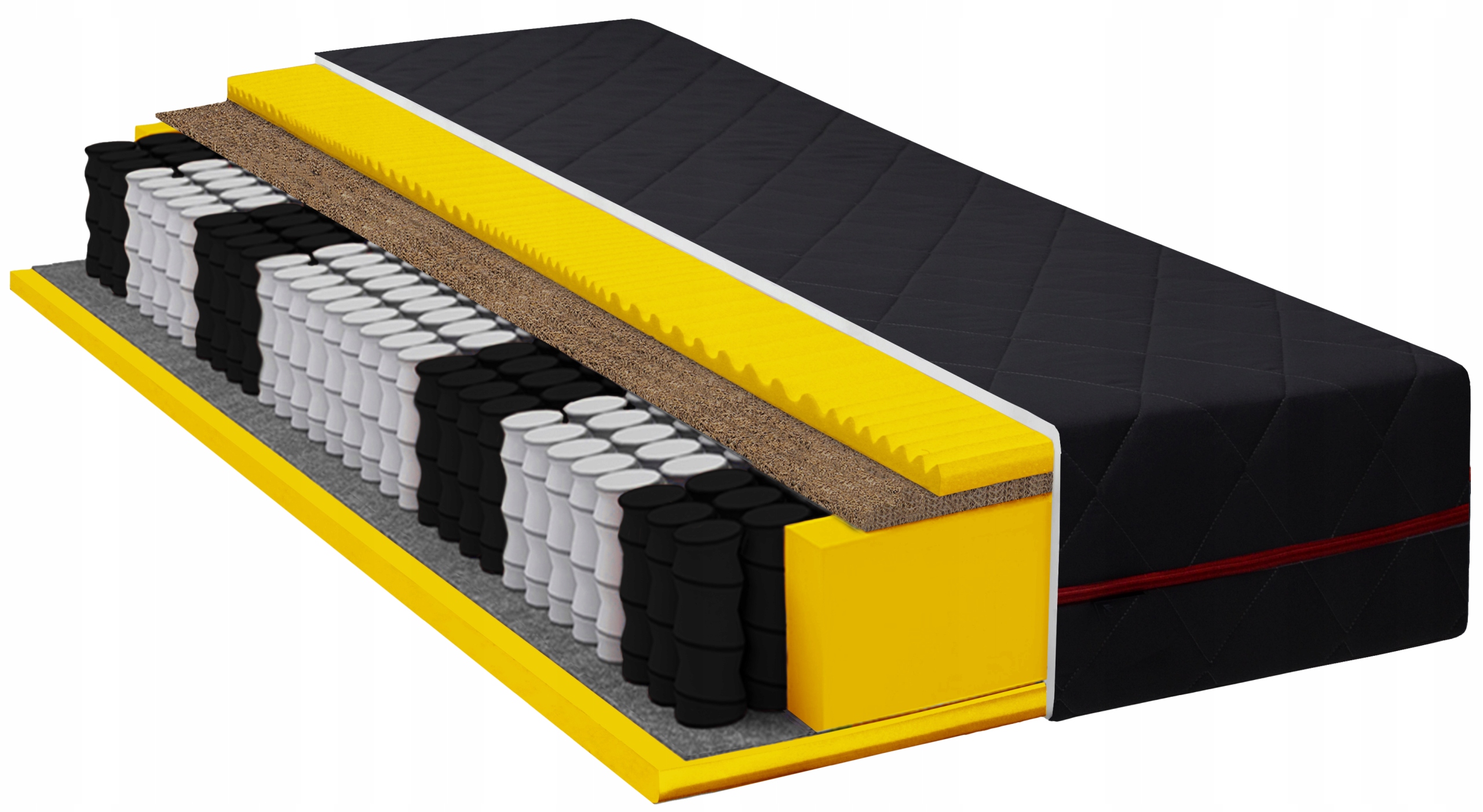 Materac sprężynowy kieszeniowy Materazzi 160 x 200 x 24cm H2, H3 ...