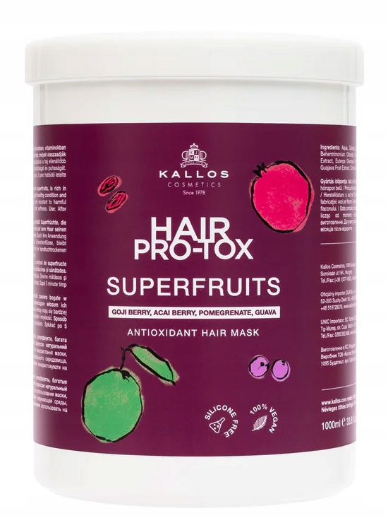 Kallos Protox Superfruits maska do włosów 1000 ml 13860722016 - Allegro.pl