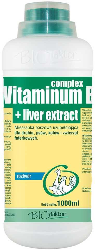 BIOFAKTOR Vitaminum B complex+liver extract 1L | Cena: 102,30 zł ... BIOFAKTOR Vitaminum B complex+liver extract 1L | Cena: 102,30 zł ...