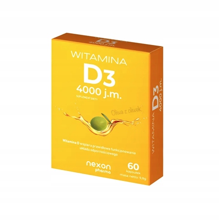 Nexon Pharma Witamina D3 4000 (60kaps) (5903268344204) • Cena, Opinie • Preparaty medyczne ...