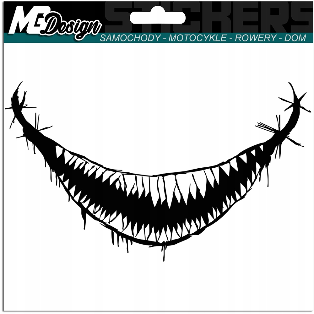 NAKLEJKA na auto UŚMIECH DEVIL SMILE SCARY 12x20 5904024856818 za 22 ...