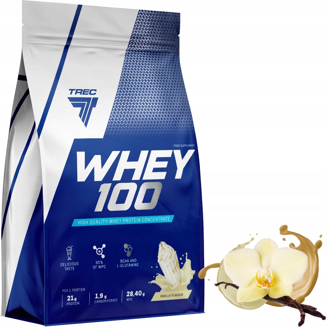 TREC ODŻYWKA BIAŁKOWA Premium 900G WHEY PROTEIN 100 BIAŁKO Koktajl WPC ...