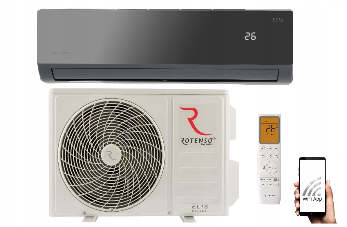 Klimatyzator ROTENSO ELIS 3,5 kW WiFi iAIR (E35XI R16 + E35XO R16 ...