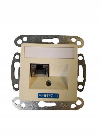 Internetová nástenná zásuvka Protec.net biela - Allegro