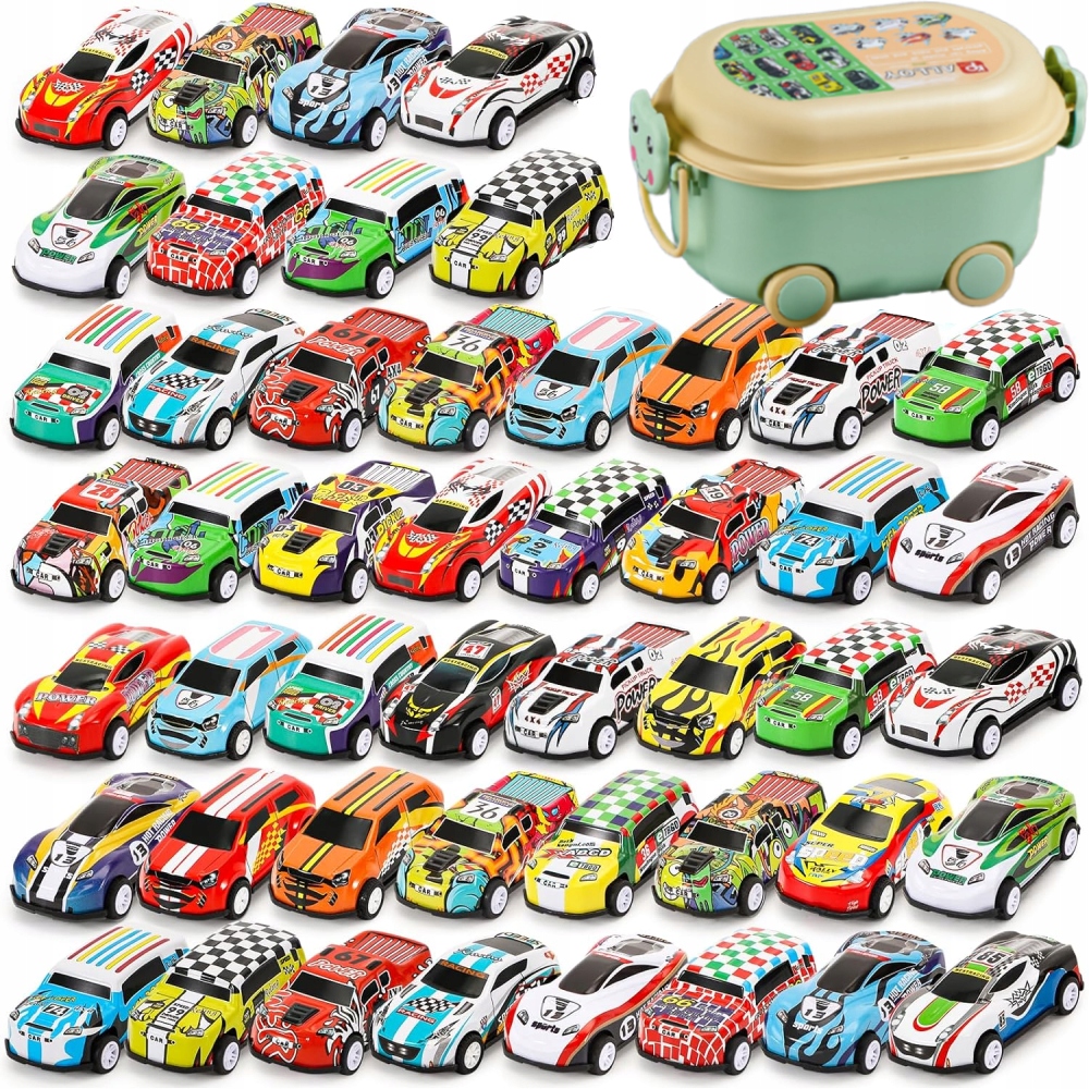 40 kusov Autíčka Motorizované Kovové autíčka pre deti s kufrom - Allegro