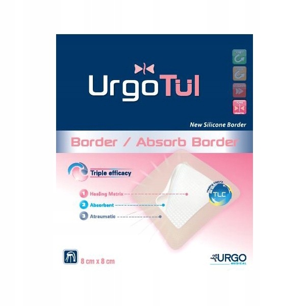 UrgoTul Absorb Border 8 cm x 8 cm, 1 sztuka (8595163717800) • Cena ...