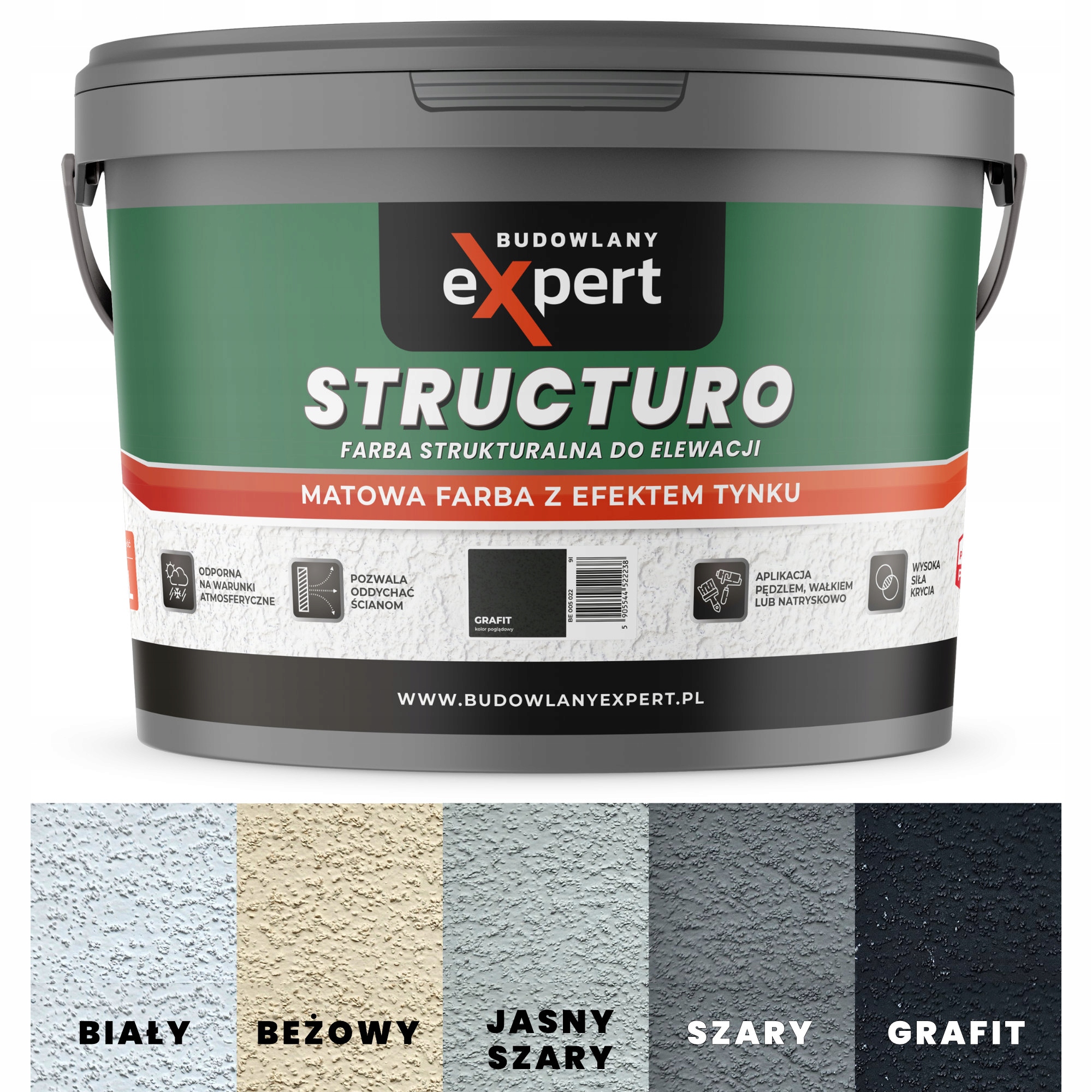 Farba Strukturalna Biala Zewnetrzna - Ściany i elewacje - Materiały budowlane - Największy wybór ...