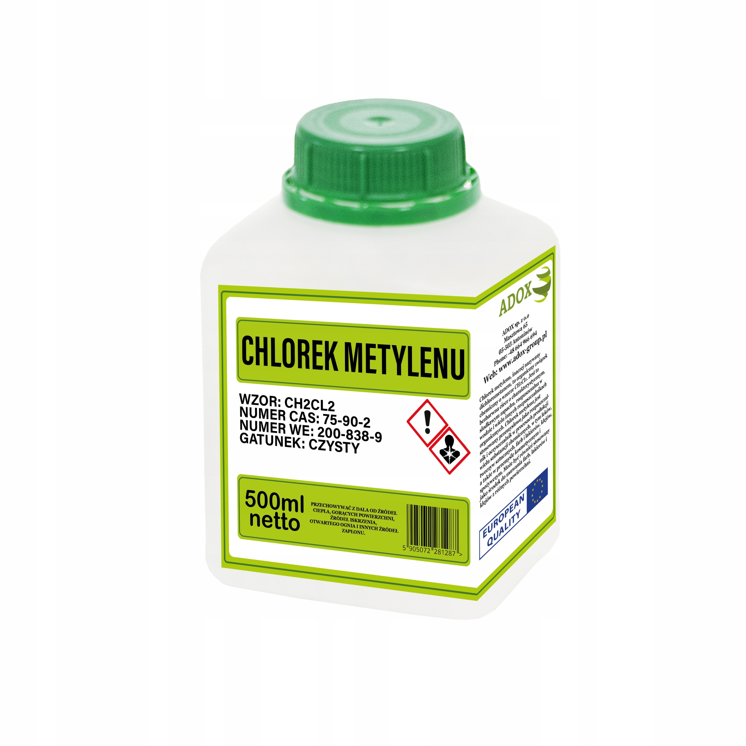 CHLOREK METYLENU - DCM - DICHLOROMETAN -500ml 13545408870 - Allegro.pl