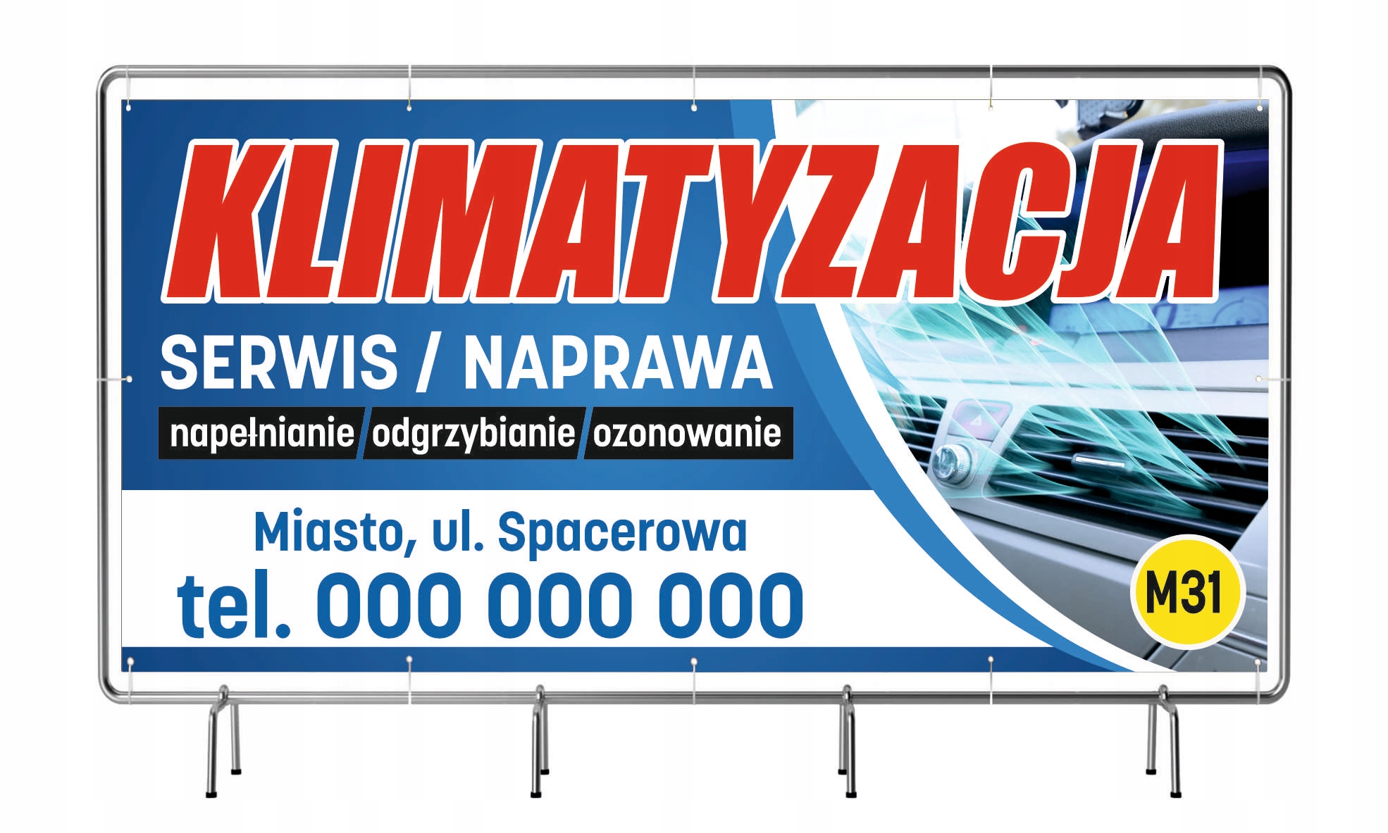 Baner reklamowy 150cm x 75cm projekt gratis • Cena, Opinie • Banery ...