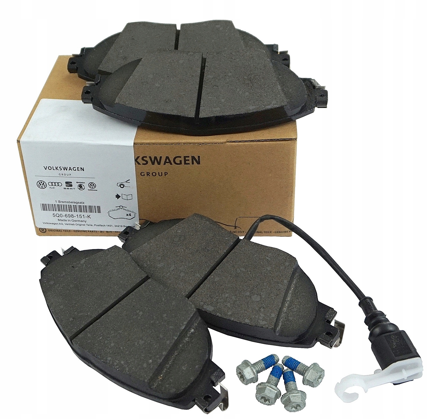 Купить ТОРМОЗНЫЕ КОЛОДКИ ПЕРЕДНИЕ 5Q0698151K 8V0698151C ОРИГИНАЛ ...