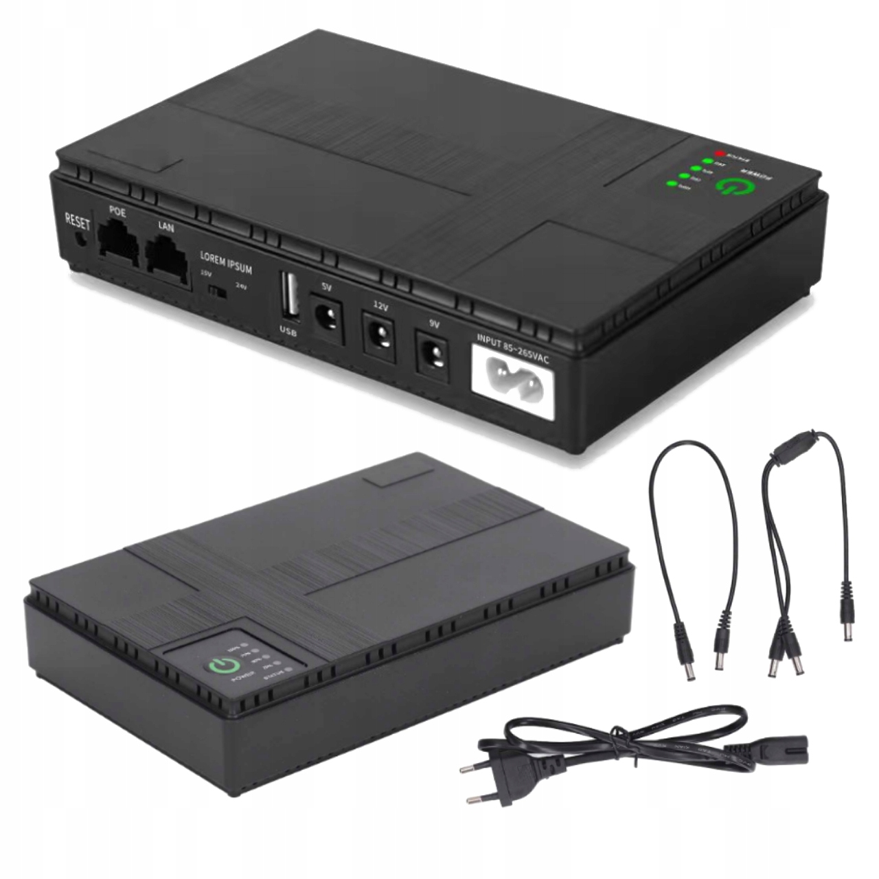 UPS ZASILACZ AWARYJNY MINI POE DO ROUTERA 24V 15V 9V 12V USB POWERBANK ...