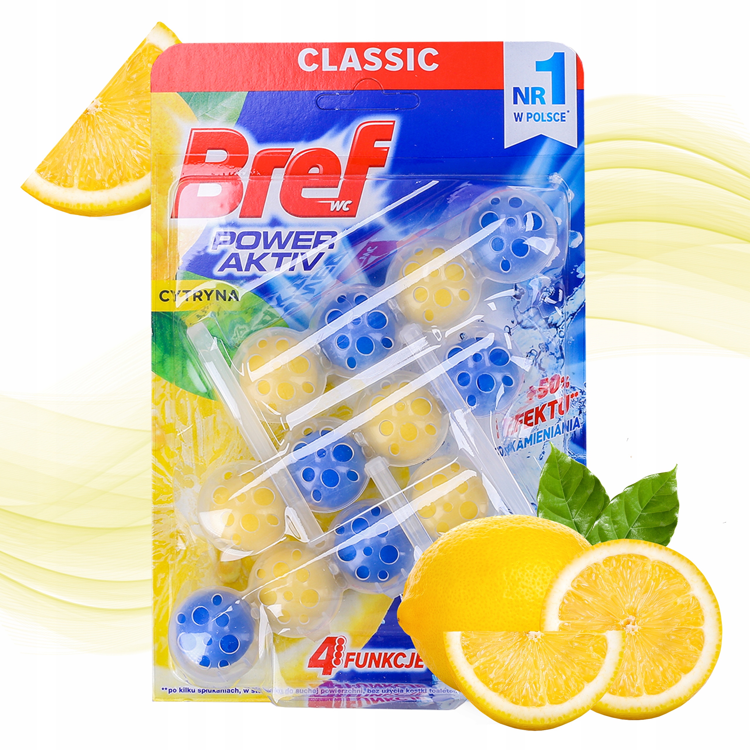 Zawieszka do WC Bref Power Aktiv Cytryna Lemon 3x50g (9000100753371 ...