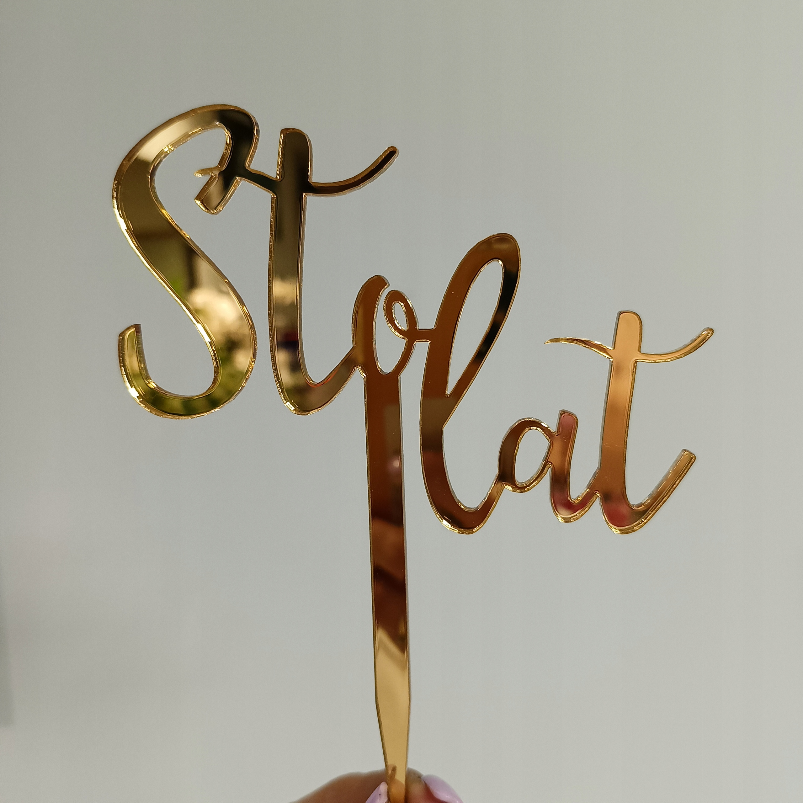 Topper plexi lustrzana, sto lat 12 cm • Cena, Opinie • Toppery 14366929772 • Allegro