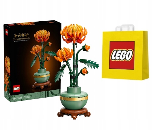 LEGO ICONS 10368 Chryzantema + torebka prezentowa (5702017719689 ...