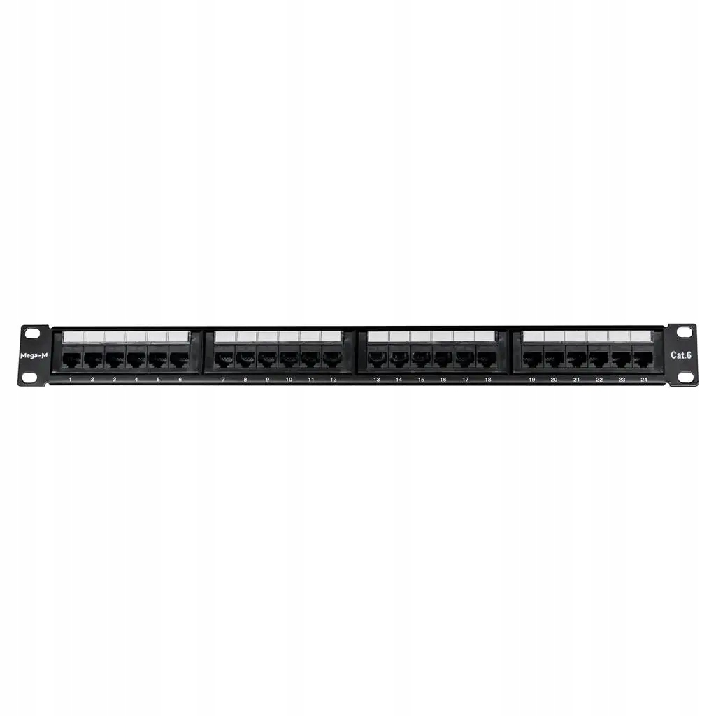 Patch Panel do szafy Mega-M RACK 19" CAT6 24 porty UTP czarny - Sklep ...