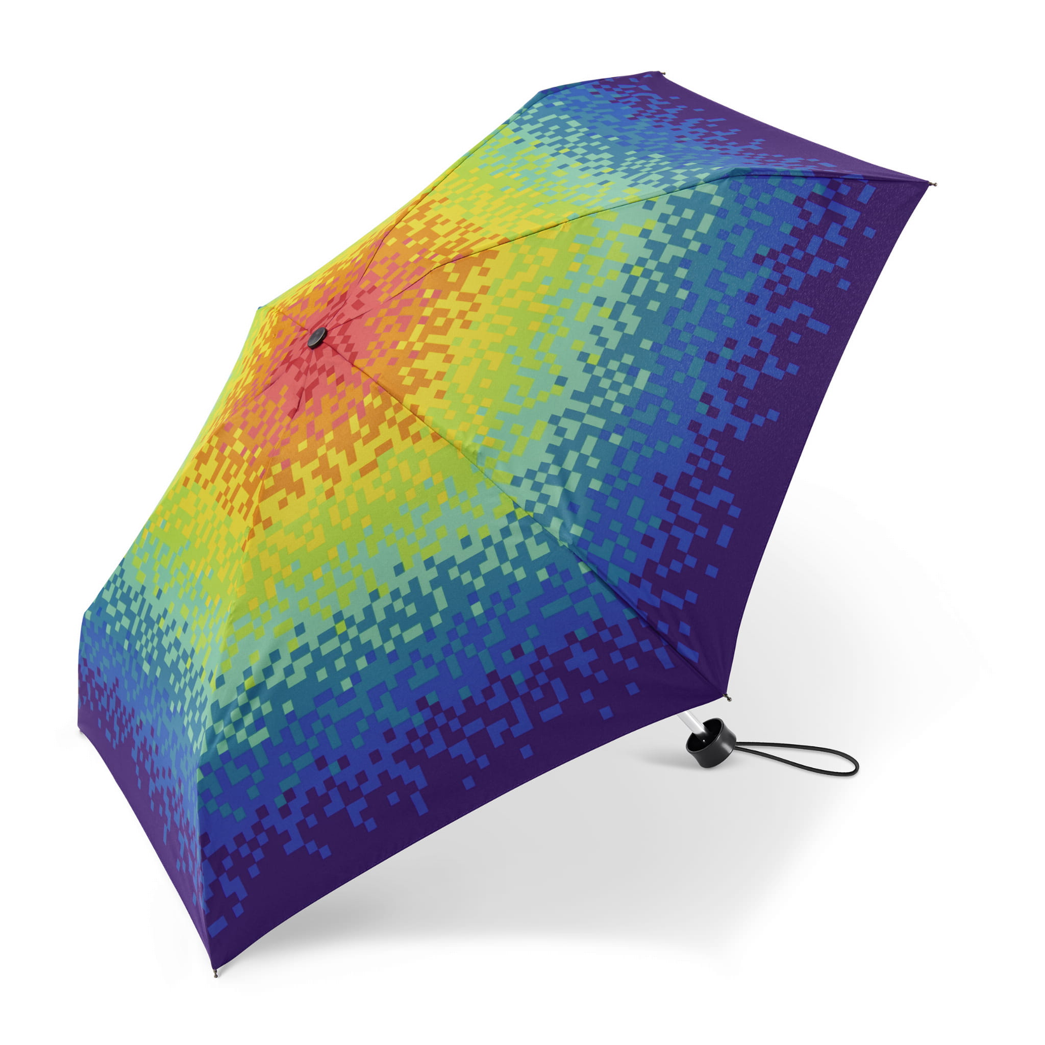 Parasol Happy Rain Ultra Mini Tęczowy Multikolor z niebieskim ...