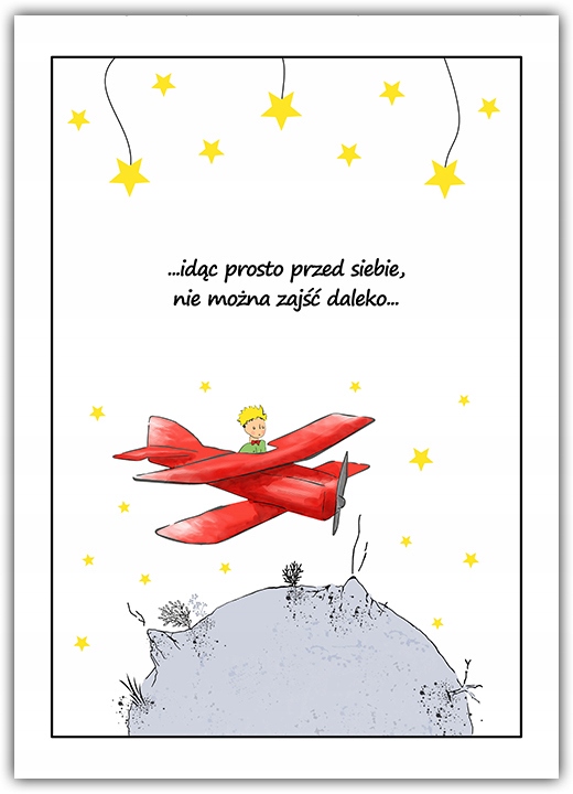 Plakat Mały Książę Samolot 40x50 OBRAZEK DO RAMKI (PLK/MK_S_DALEKO ...