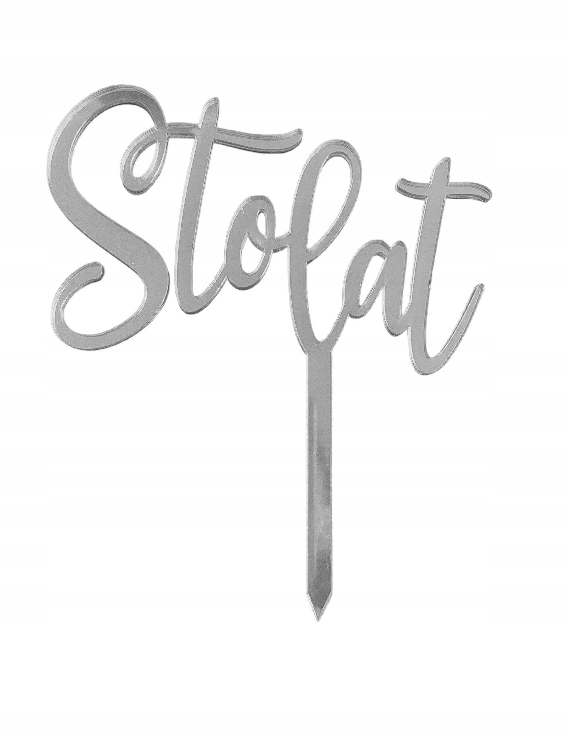 TOPPER PIKER NA TORT BENTO CAKE STO LAT srebrny • Cena, Opinie ...