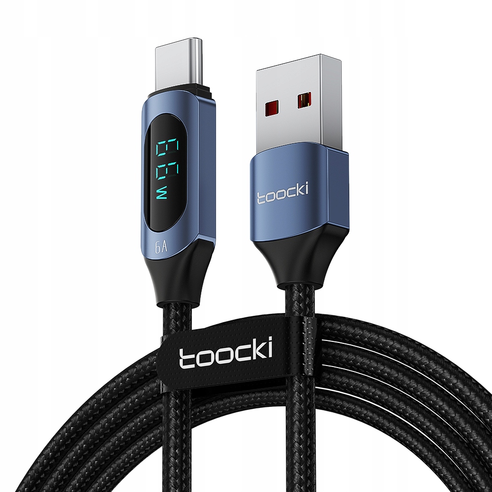 TOOCKI kabel 2m USB A-USB C 100W 6A PD QC 2 metry+ MIERNIK LCD - Sklep ...