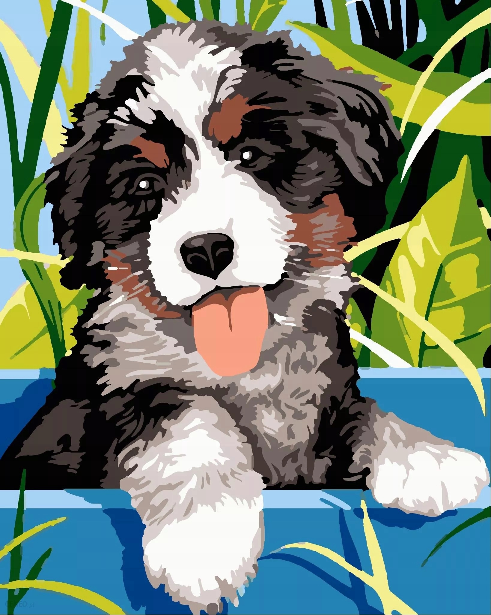 OBRAZ PIES PIESEK MALOWANIE PO NUMERACH RAMA 40x50 • Cena, Opinie ...