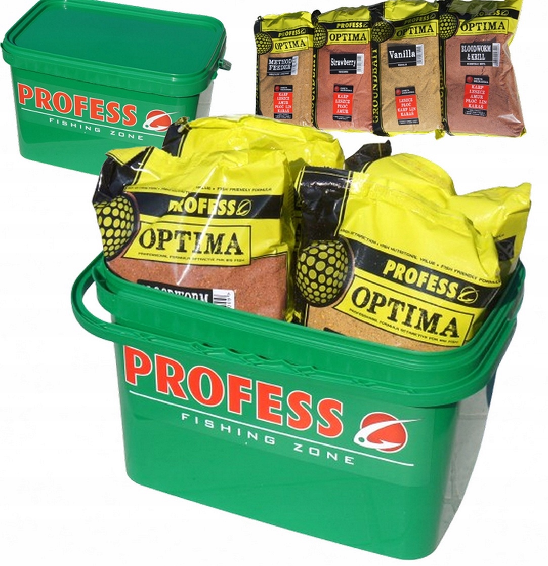 ZANĘTA WĘDKARSKA MIX SMAKÓW 4 kg ZANETY +WIADRO 5L FEEDER - PROFESS ...