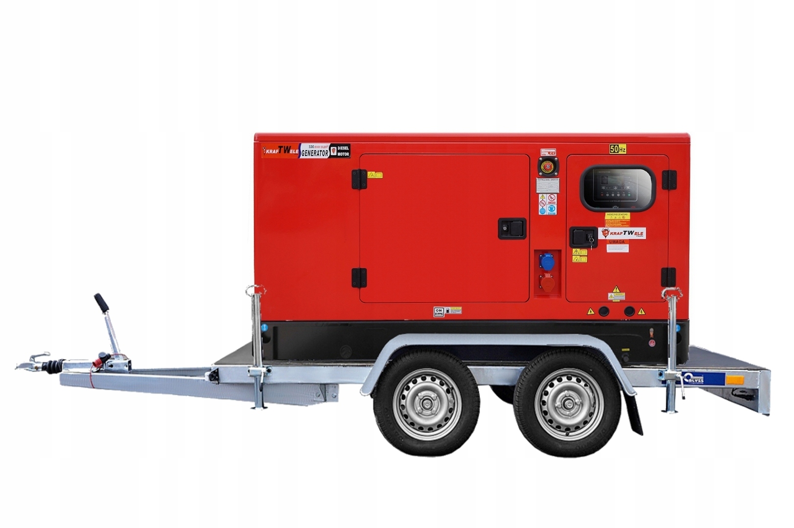 Agregat prądotwórczy stacjonarny trójfazowy KrafTWele 64000 W olej ...
