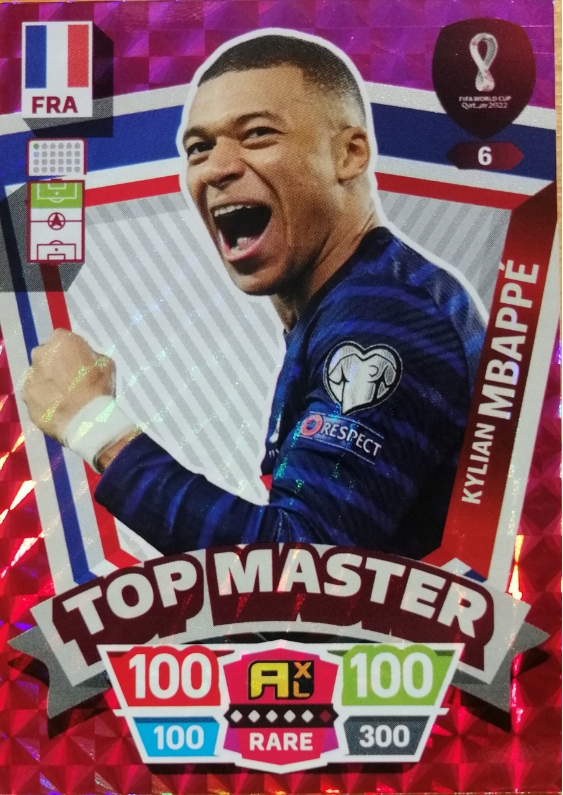 WORLD CUP QATAR 2022 RARE TOP MASTER 6 MBAPPE - 12489934684 - Allegro