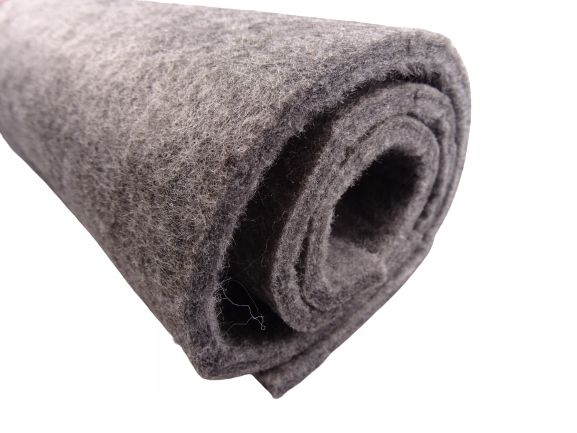 Filc gruby 6 mm szary kawałek około 50 x 40 cm 13396245663 - Allegro.pl