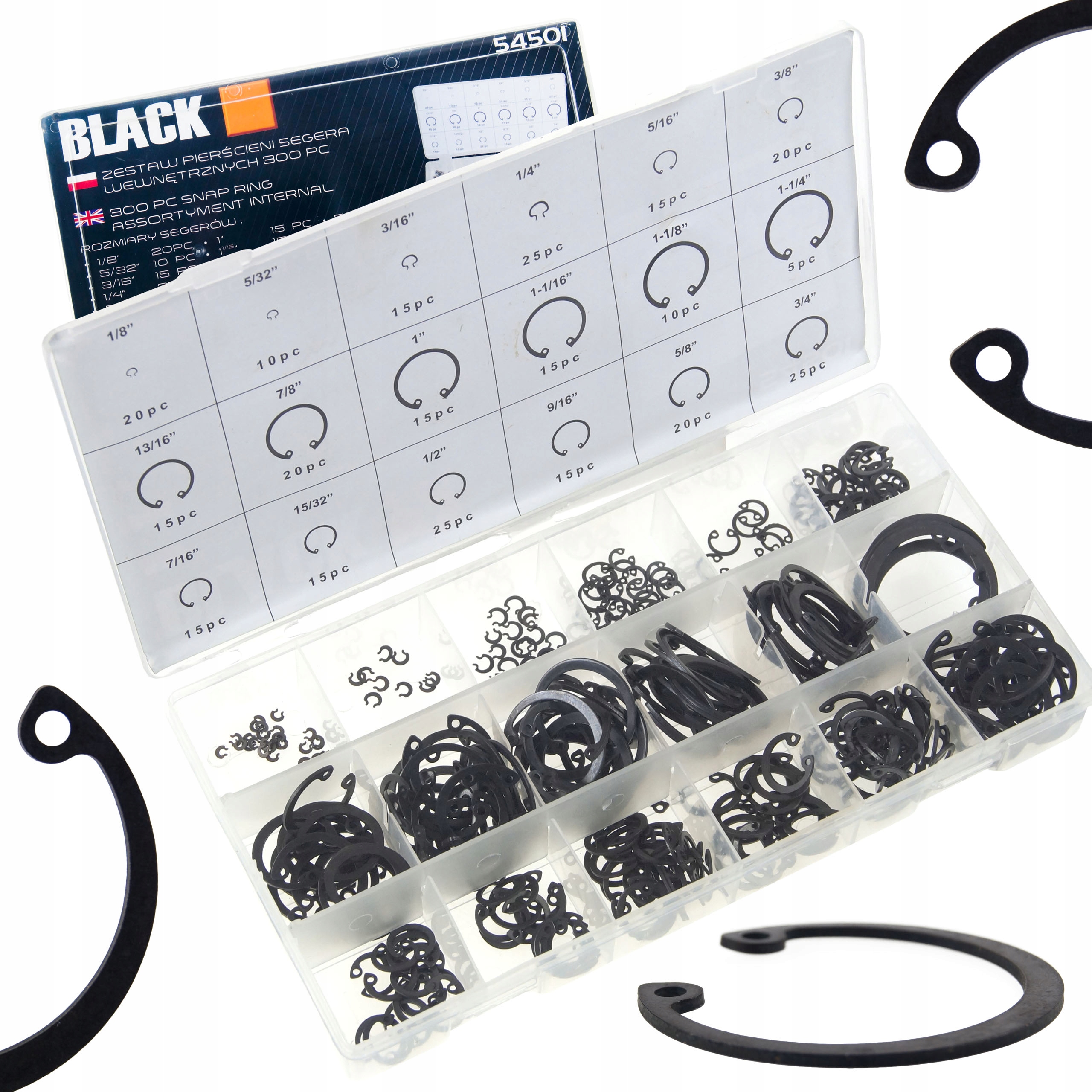 Zestaw pierścieni Segera Black 54501 5902280027119 za 13.25PLN z ...