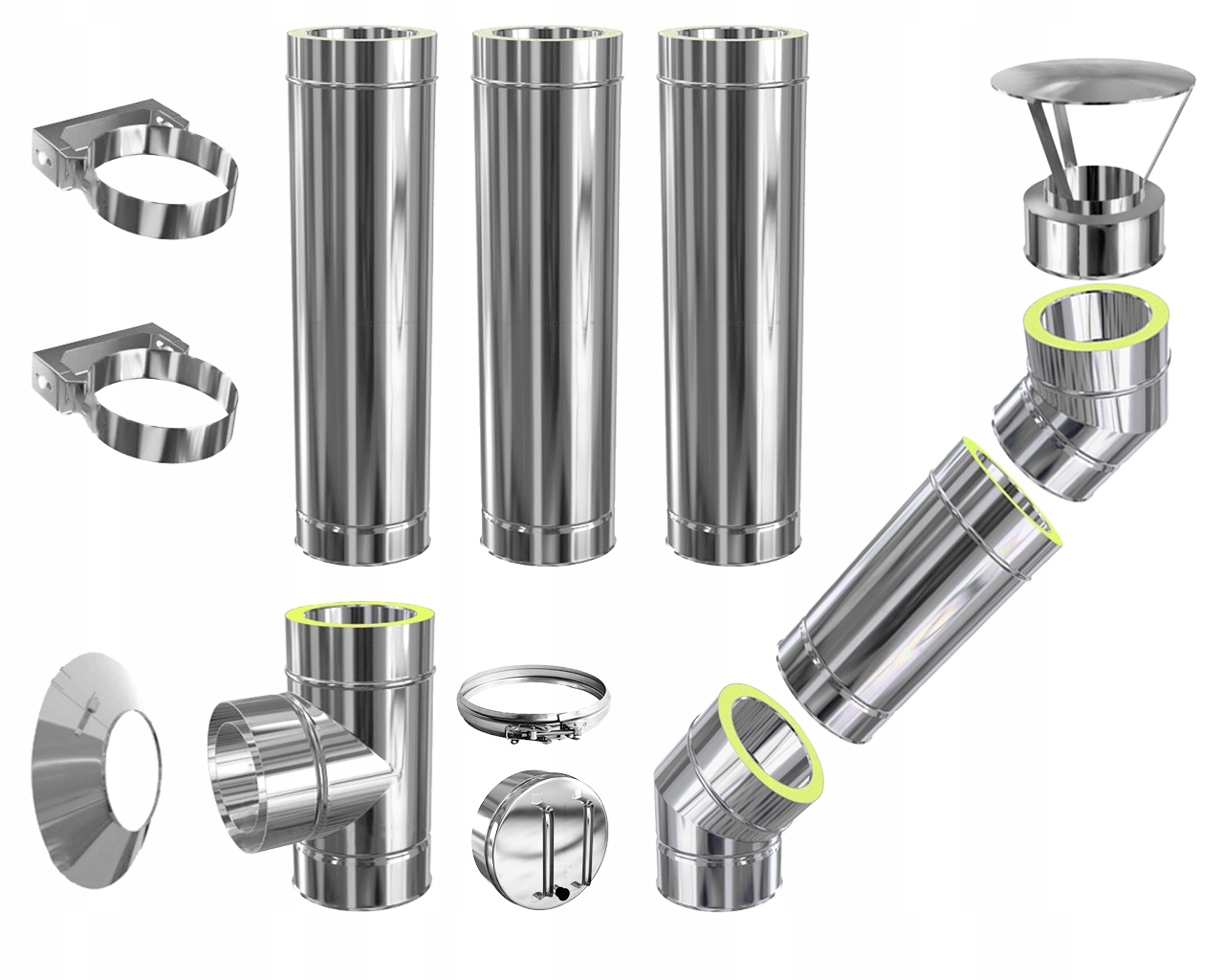 Komin Dwuścienny Systemowy IZOLOWANY fi 150 ZEWNĘTRZNY Modułowy PIEC PELLET • Cena, Opinie ...
