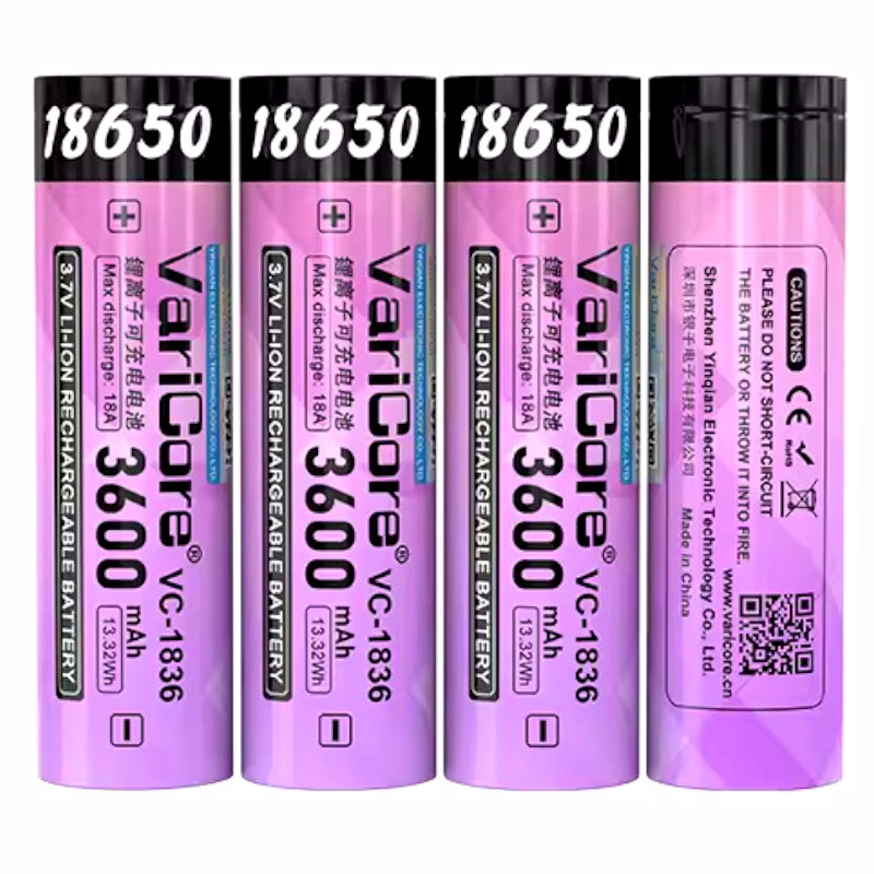 Akumulátor batéria článok VariCore VC-1836 18650 Li-ion 3.7V 3600mAh 4ks, (5905982624617) • Ceny ...