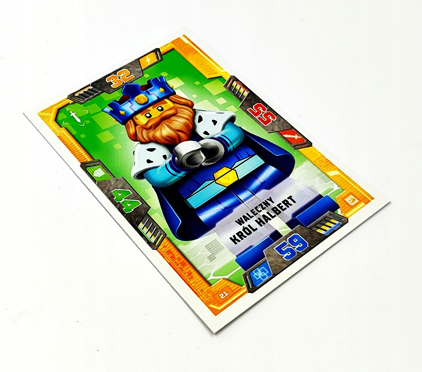 Karta LEGO NEXO KNIGHTS. Série 2. Č. 21 Udatný král Halbert, • Ceny ...