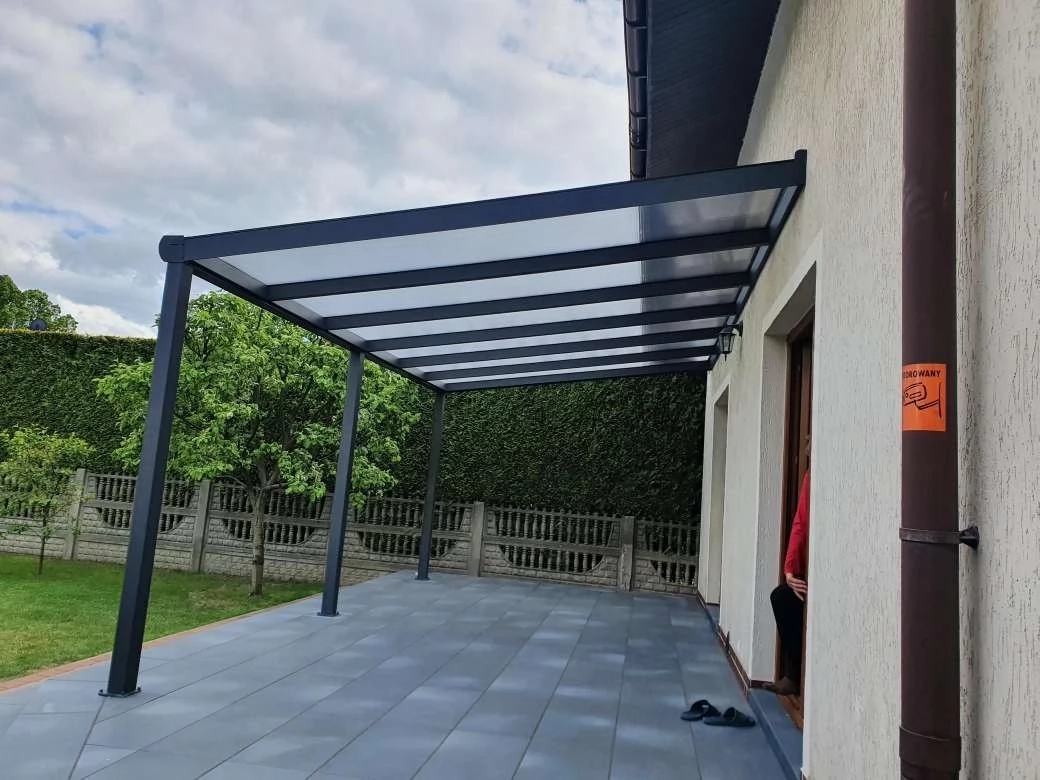 Zadaszenie tarasu Modern PRO 1006x400 dach poliwęglanowy • Cena, Opinie ...