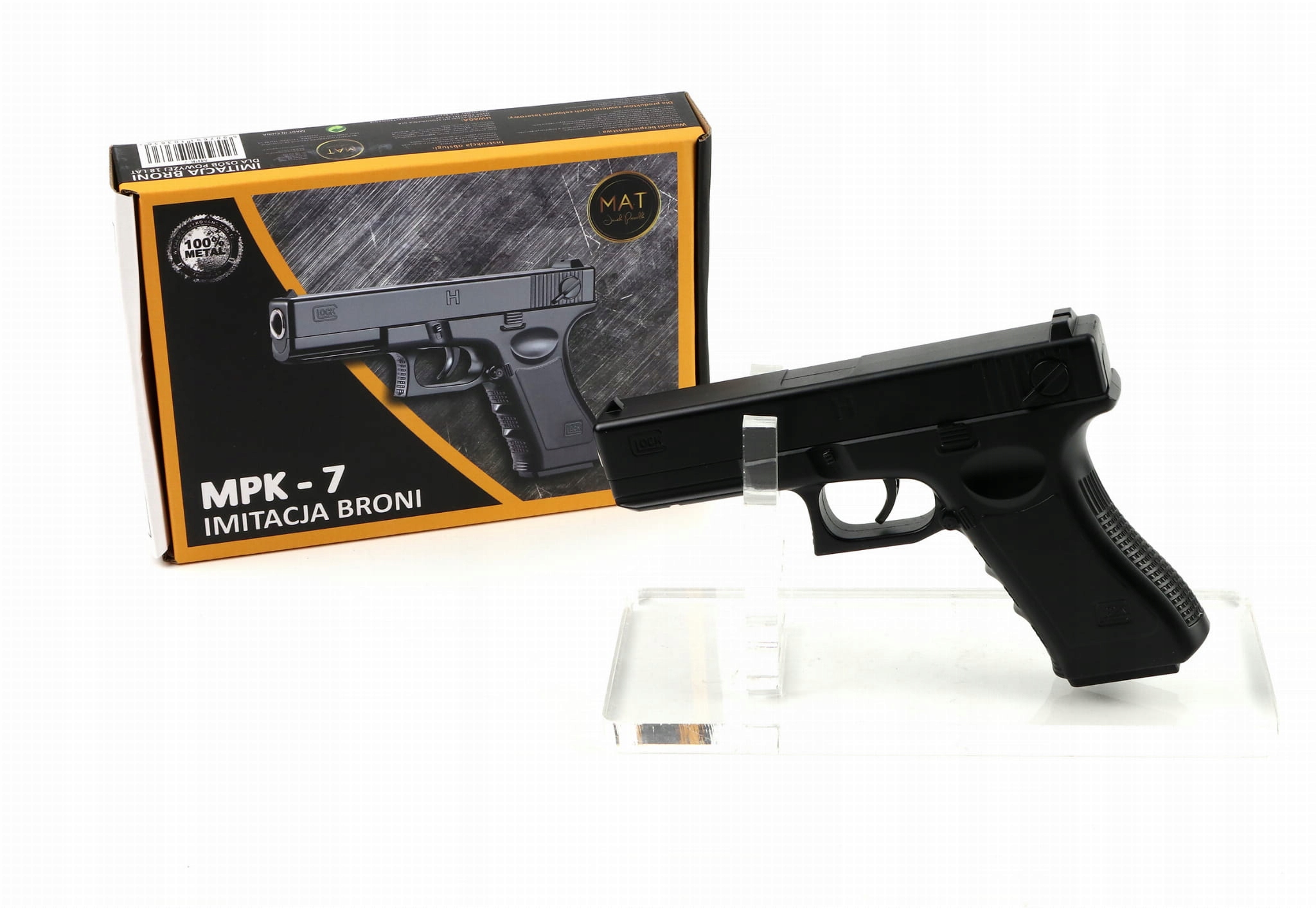 PISTOLET METALOWY NA KULKI GLOCK ASG IMITACJA BRONI NA KULKI 6MM ...